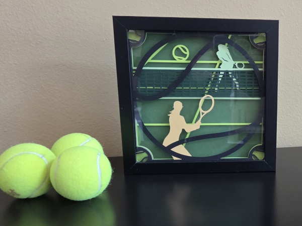 Handcraftique - Shadow Box: Tennis Players